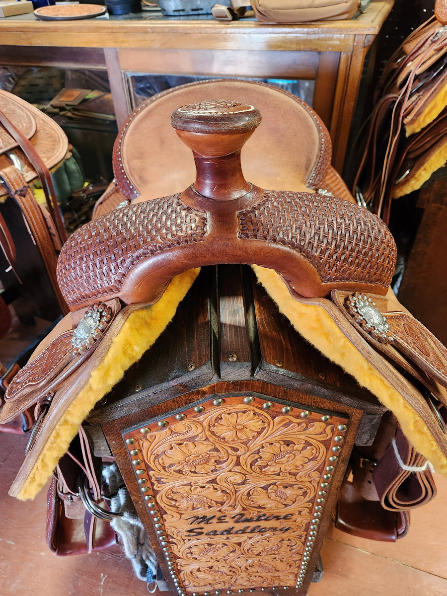 Saddle - Breakaway Roper Roughout/Basket Stamped – McIntire Saddlery ...