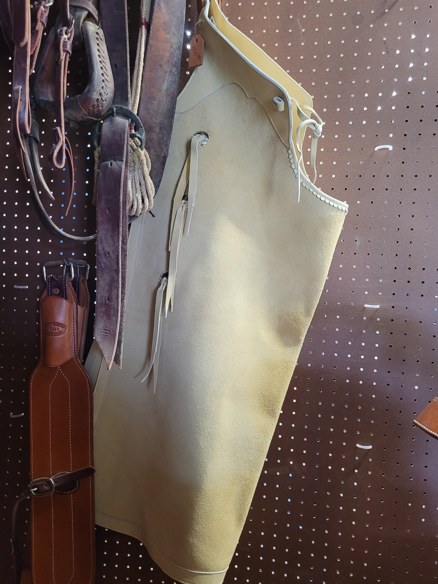Chaps - Cream Roughout Arizona Bell – McIntire Saddlery - Web Store